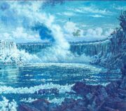Lot 113: Peter Cameron O/C Landscape Painting, Niagara Falls | Case ...